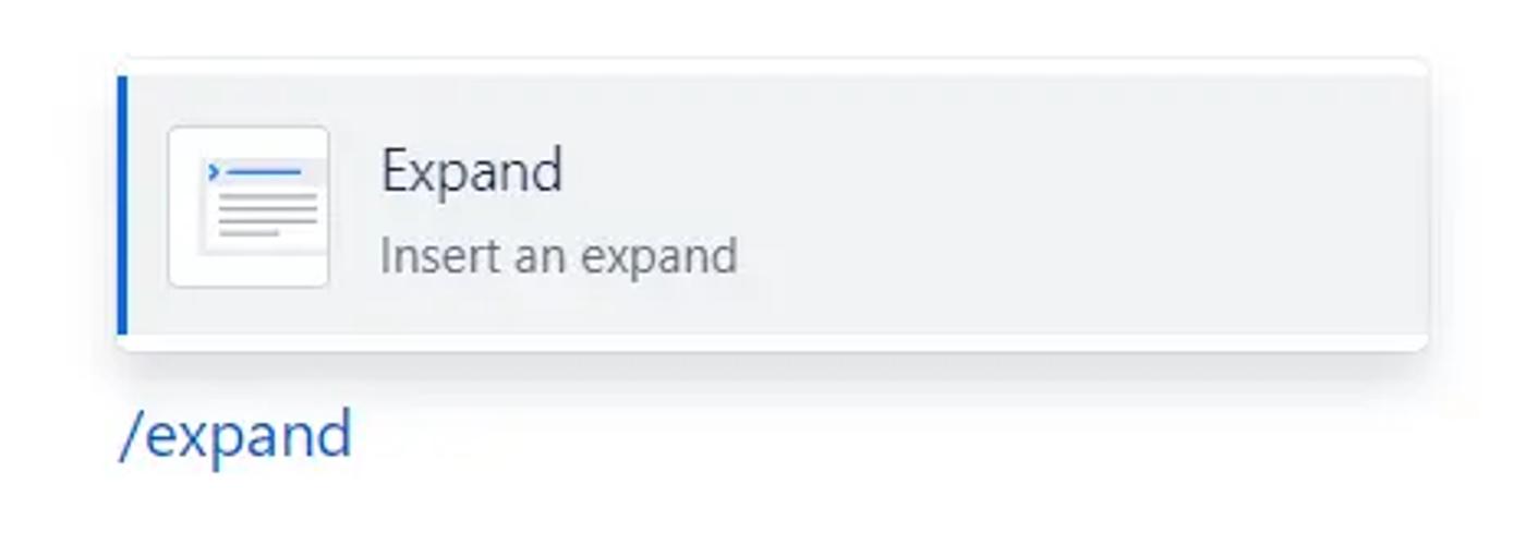 How to create a collapsible section in Confluence Cloud