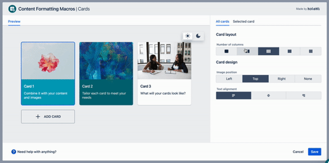 How to create engaging pages with the Confluence Cards macro