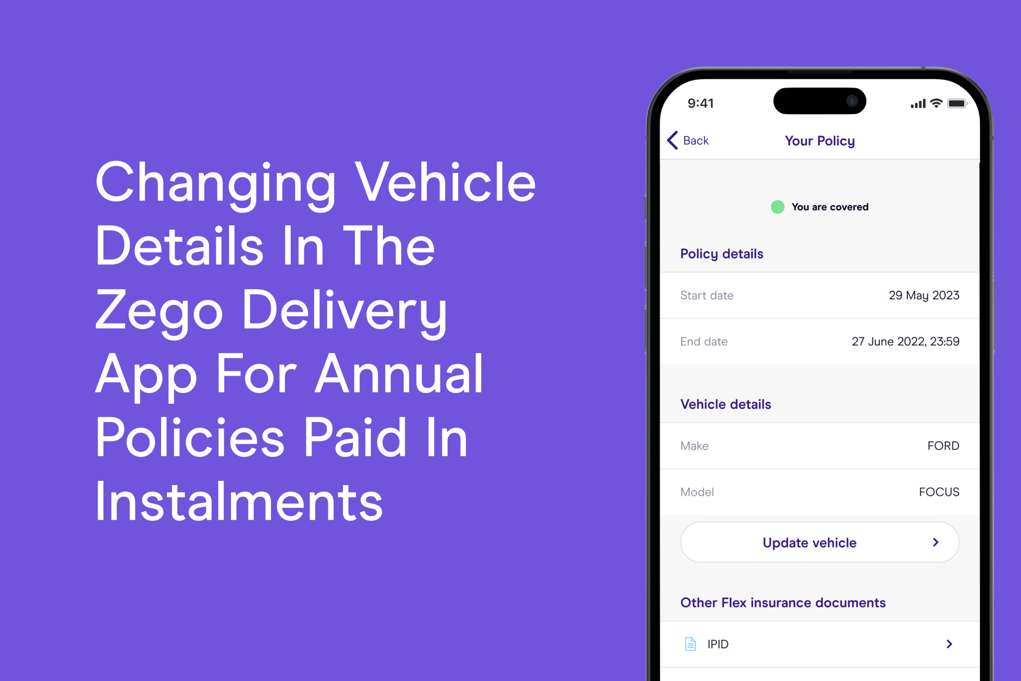 How to cancel your 30-day or annual policy in the Zego Delivery app