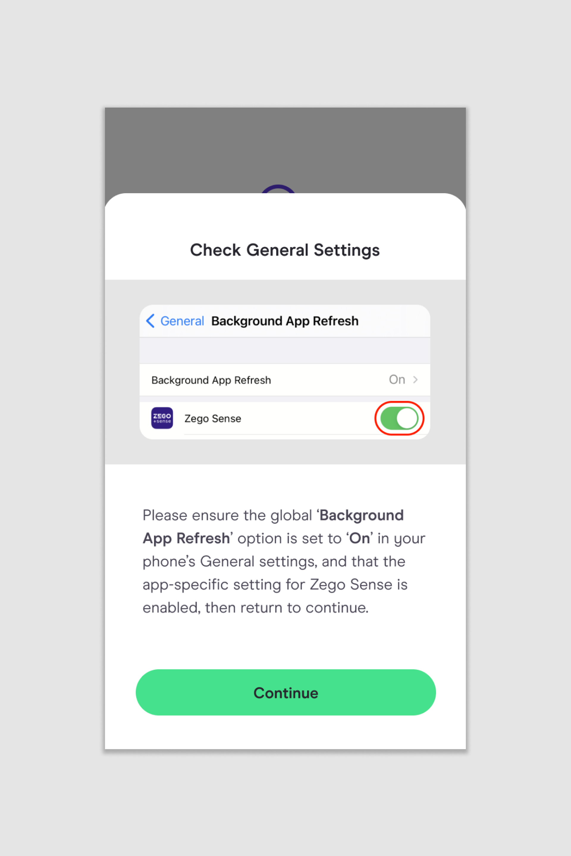 How to download Zego Sense & enable your permissions