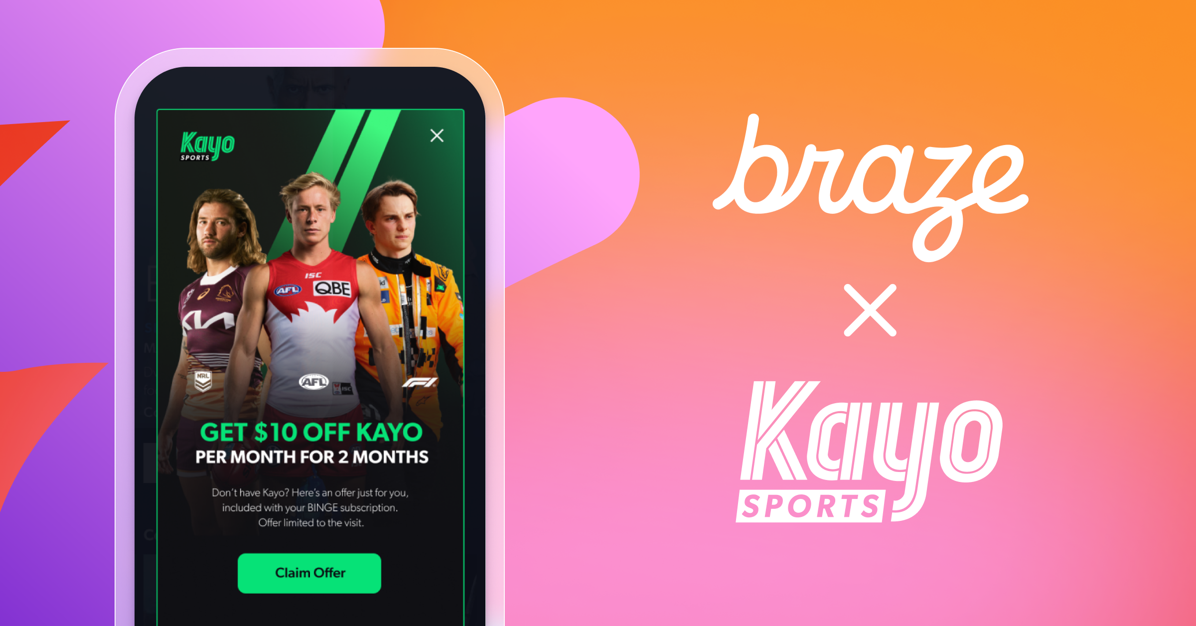 Kayo Sports leverages AI to create 1:1 messaging at scale