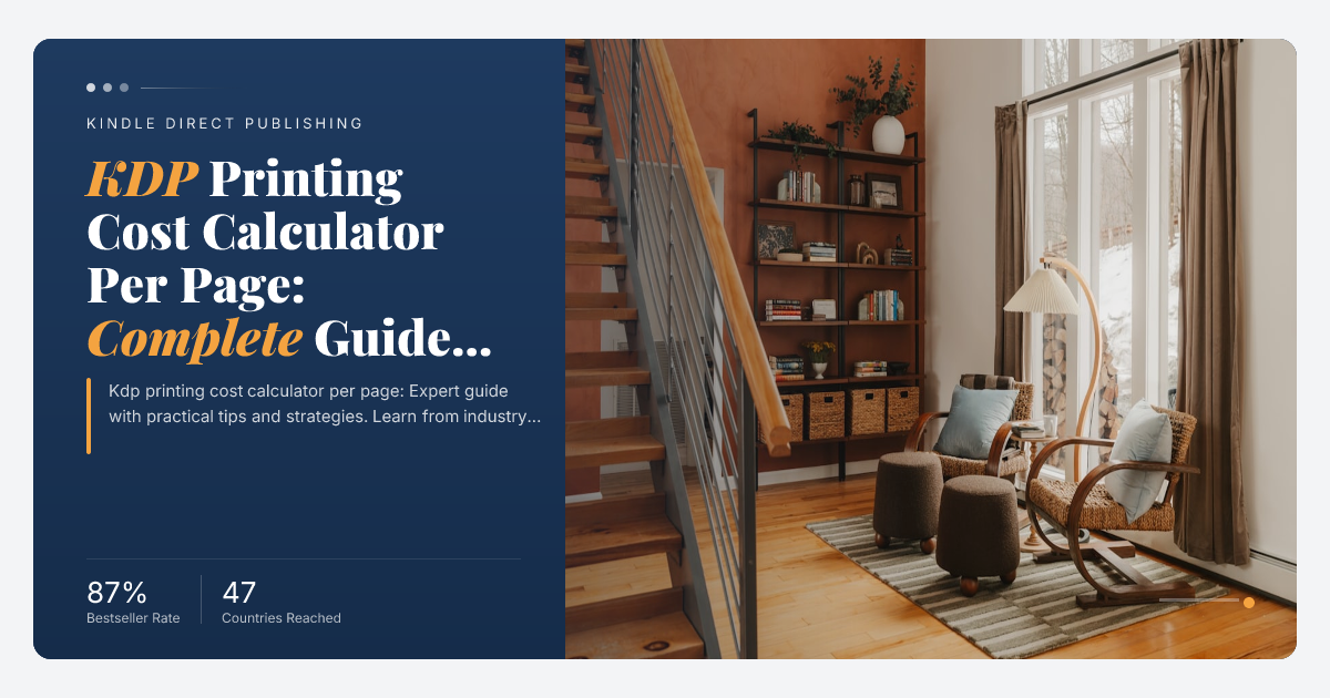 KDP Printing Cost Calculator Per Page: Complete Guide to
