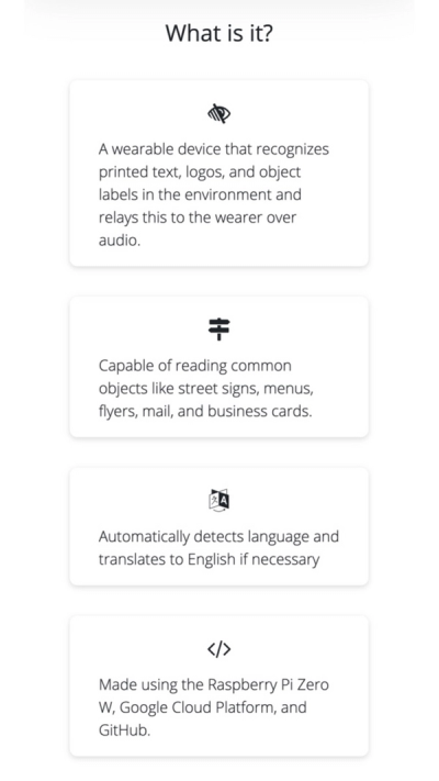 VocalFocals Wearable Text Recognition | Andrew Zeller | Mechanical ...