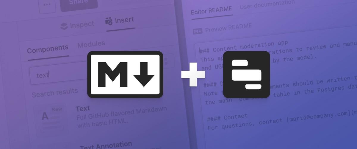 Retool Blog | Display sophisticated text via Markdown in Retool's Text component