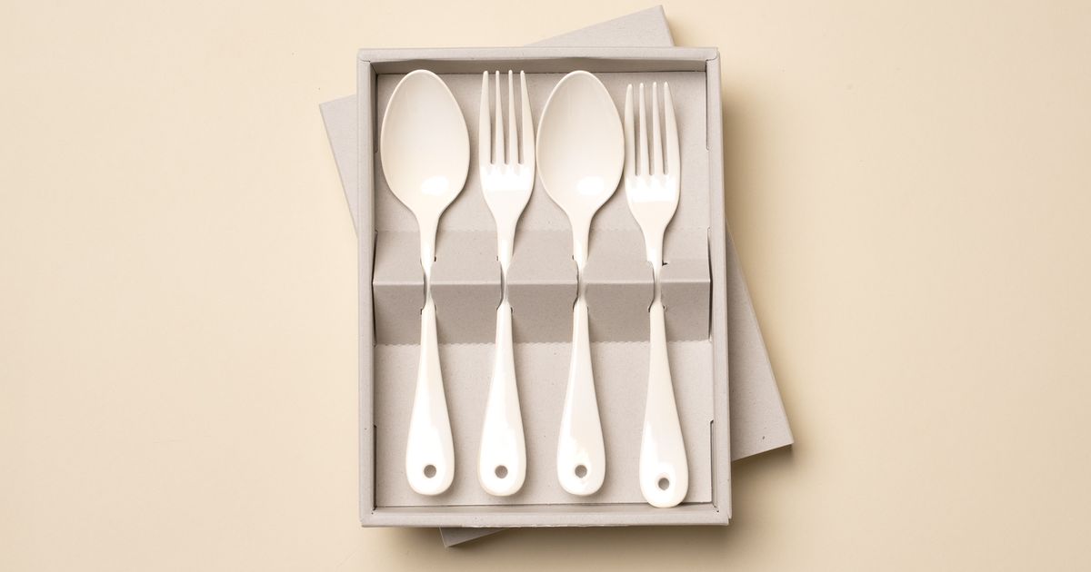 Japanese Enamel Picnic Flatware