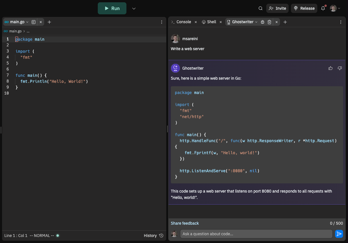 Replit — Building Ghostwriter Chat