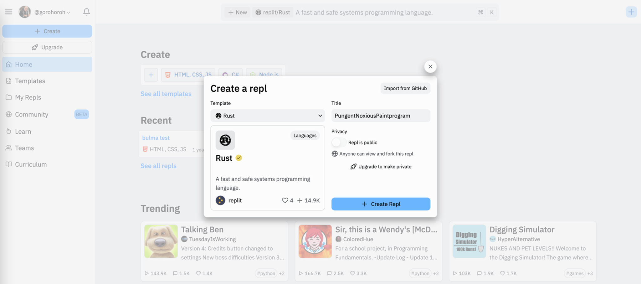 Replit — Getting Started with Rust on Replit