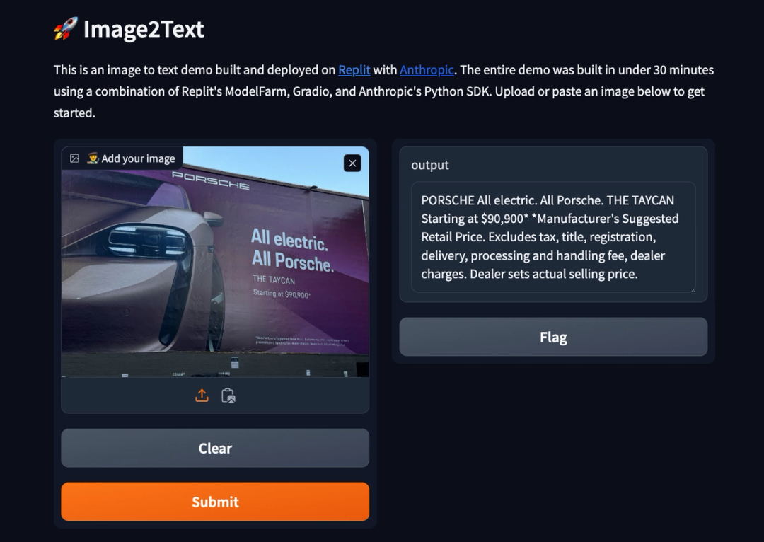 Image2Text AI App with Anthropic - Replit