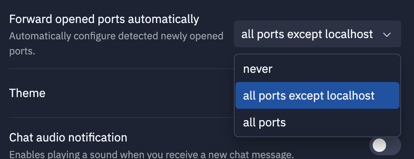 Replit — Advanced port configuration