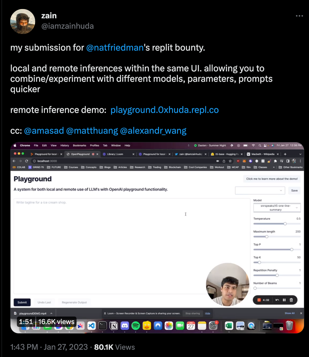 Replit — Building the #1 LLM Comparison Tool with Bounties - nat.dev