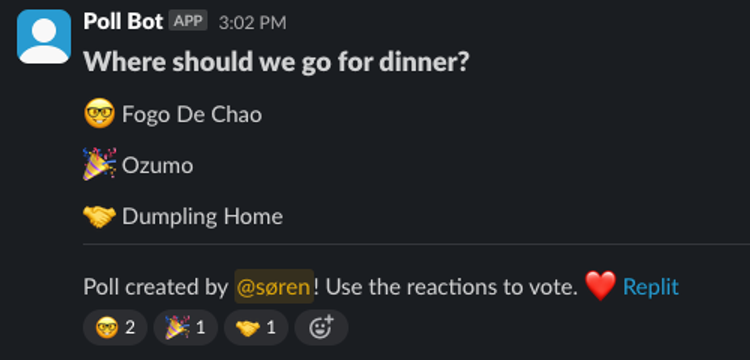 How to Build Your Own Simple Poll Slack App - Replit