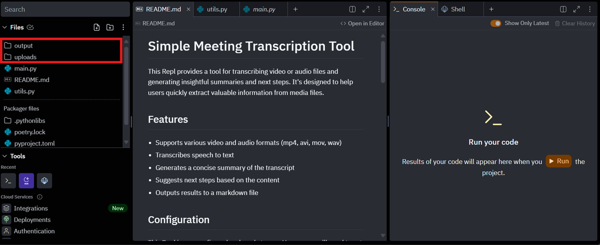 How to Build a Meeting Transcription Python Script - Replit