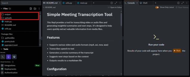 How to Build a Meeting Transcription Python Script - Replit
