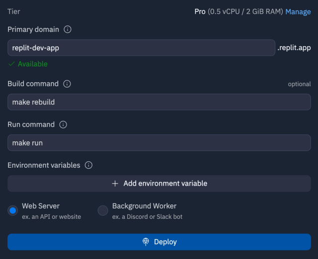 Replit — Replit Deployments - the fastest way from idea → production