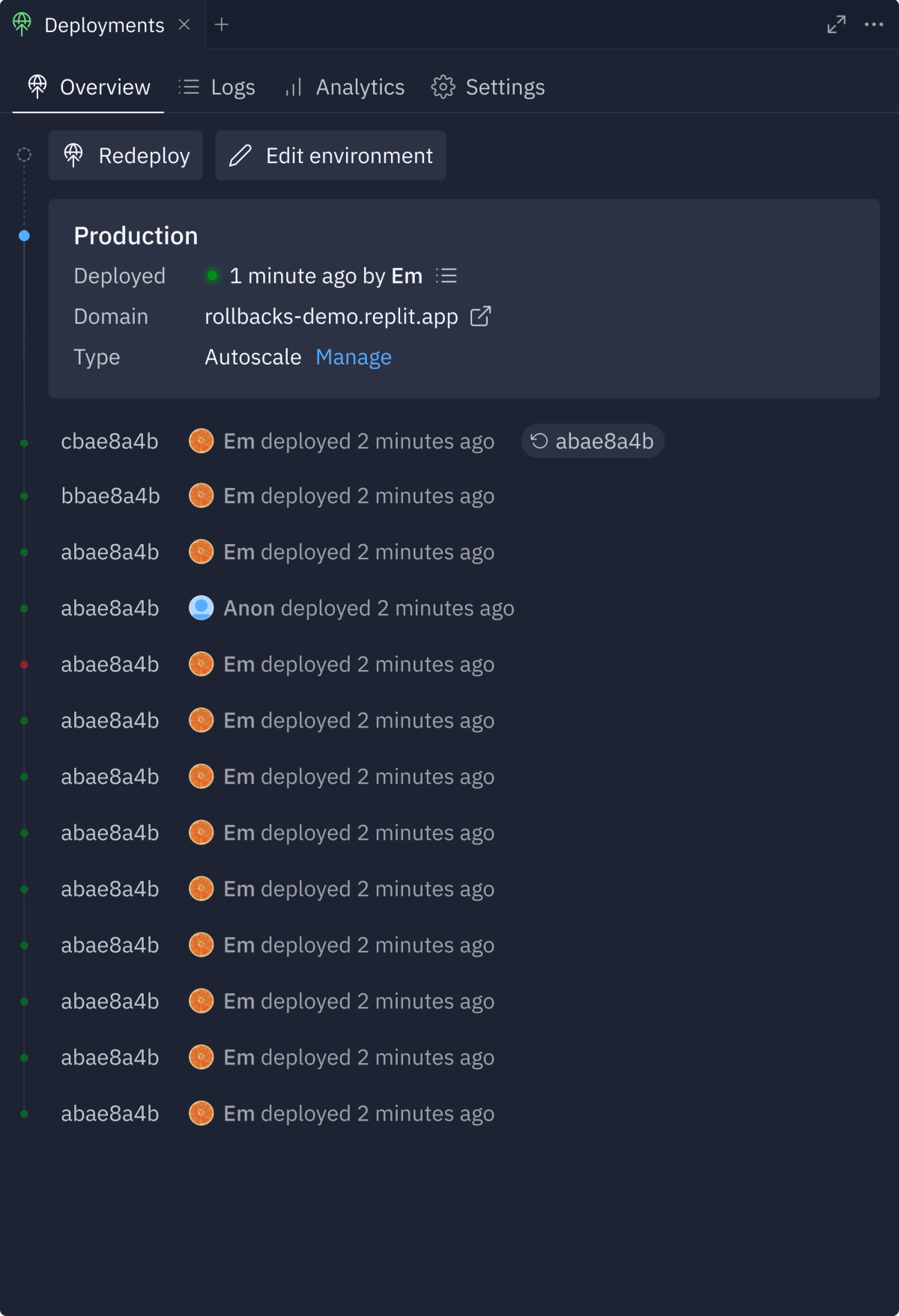 Replit — Introducing Deployment Rollbacks