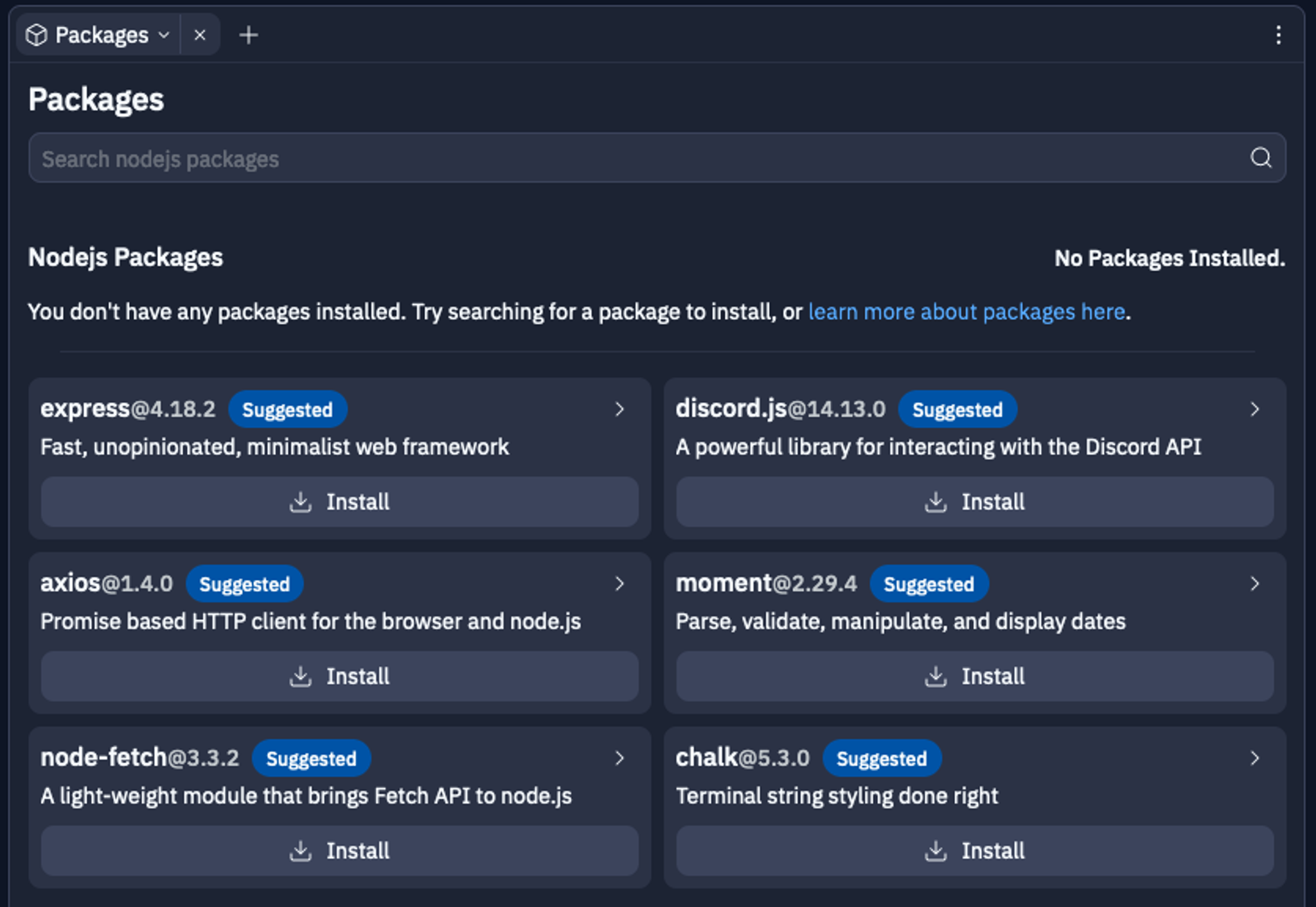 Replit — Packages: Powered Up