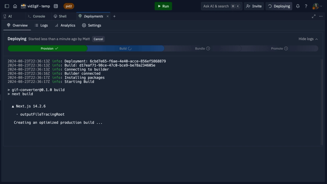 Deploy a GIF Conversion App on Replit - Replit