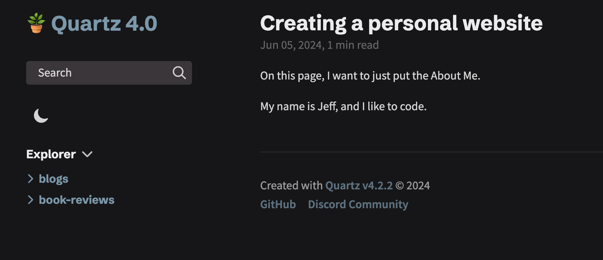 Personal Blog With Quartz - Replit