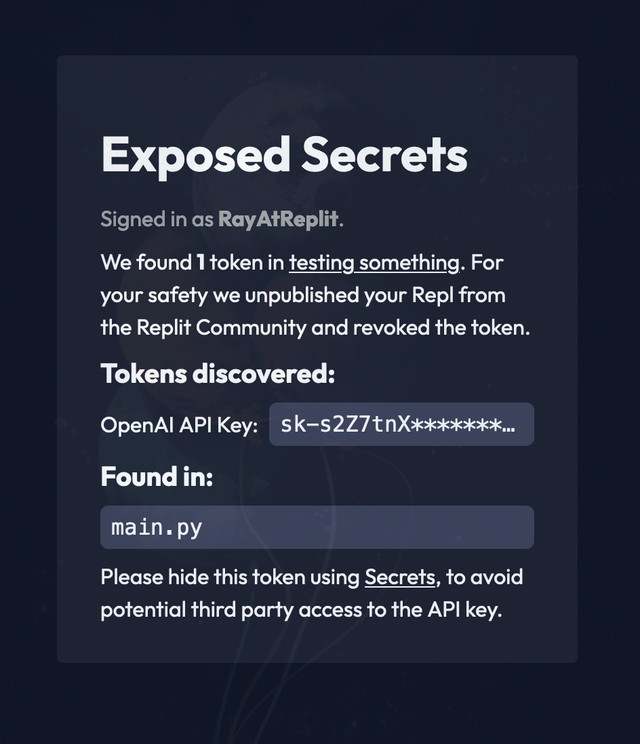 Replit — Keeping Your API Keys Safe