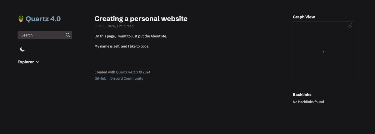 Personal Blog With Quartz - Replit