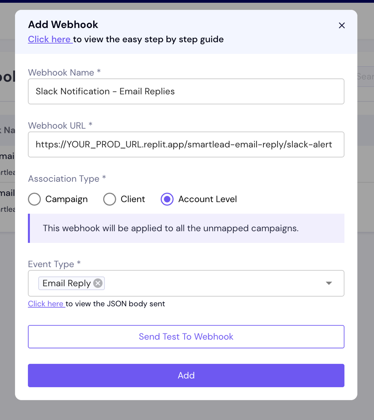 How to improve Smartlead email reply Slack notifications - Replit