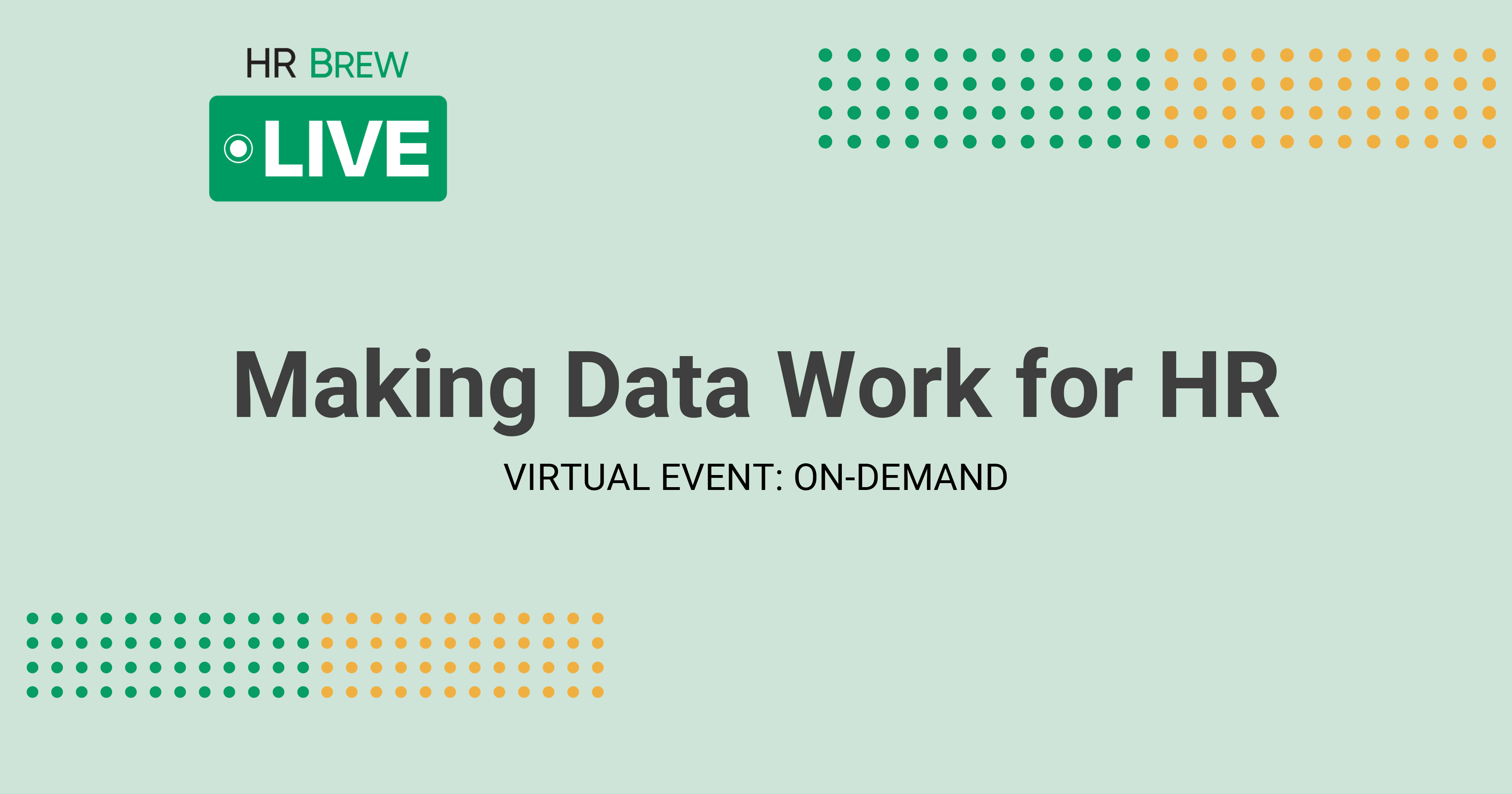 HR Brew Live: Making Data Work for HR | HR Brew
