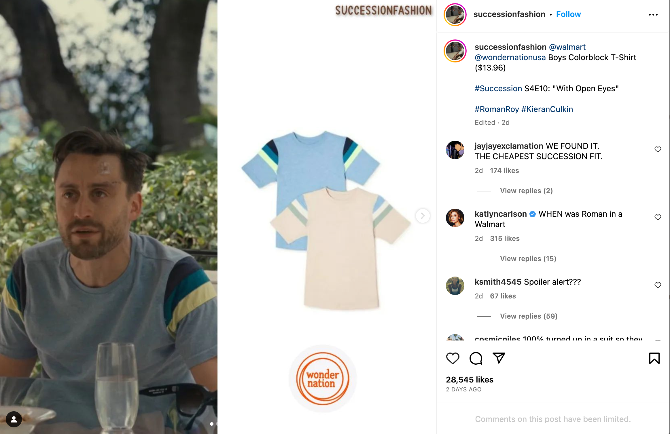 How Kieran Culkin wearing a $7 T-shirt from Walmart became the biggest ...