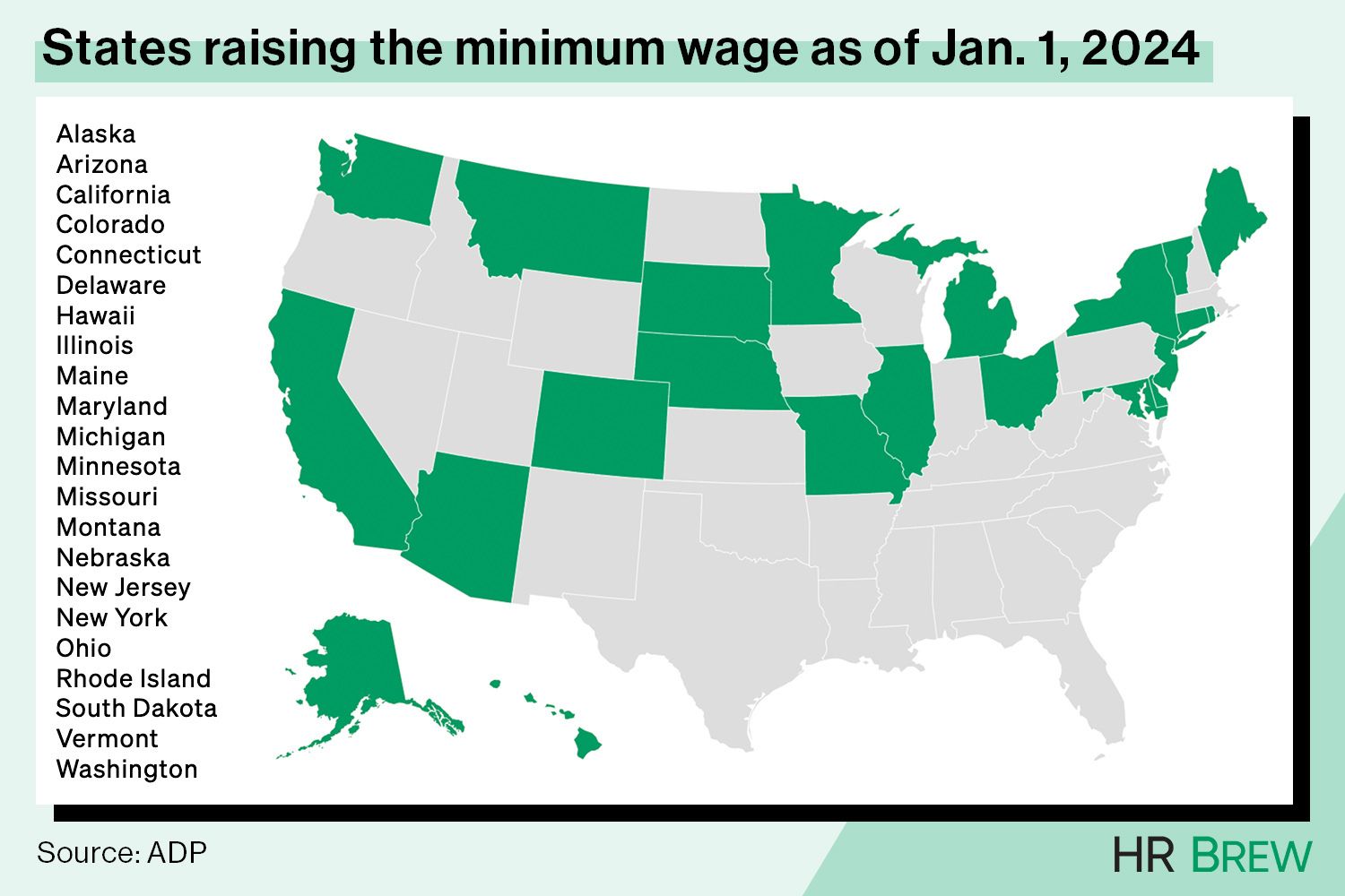 Which states are raising the minimum wage in 2024?