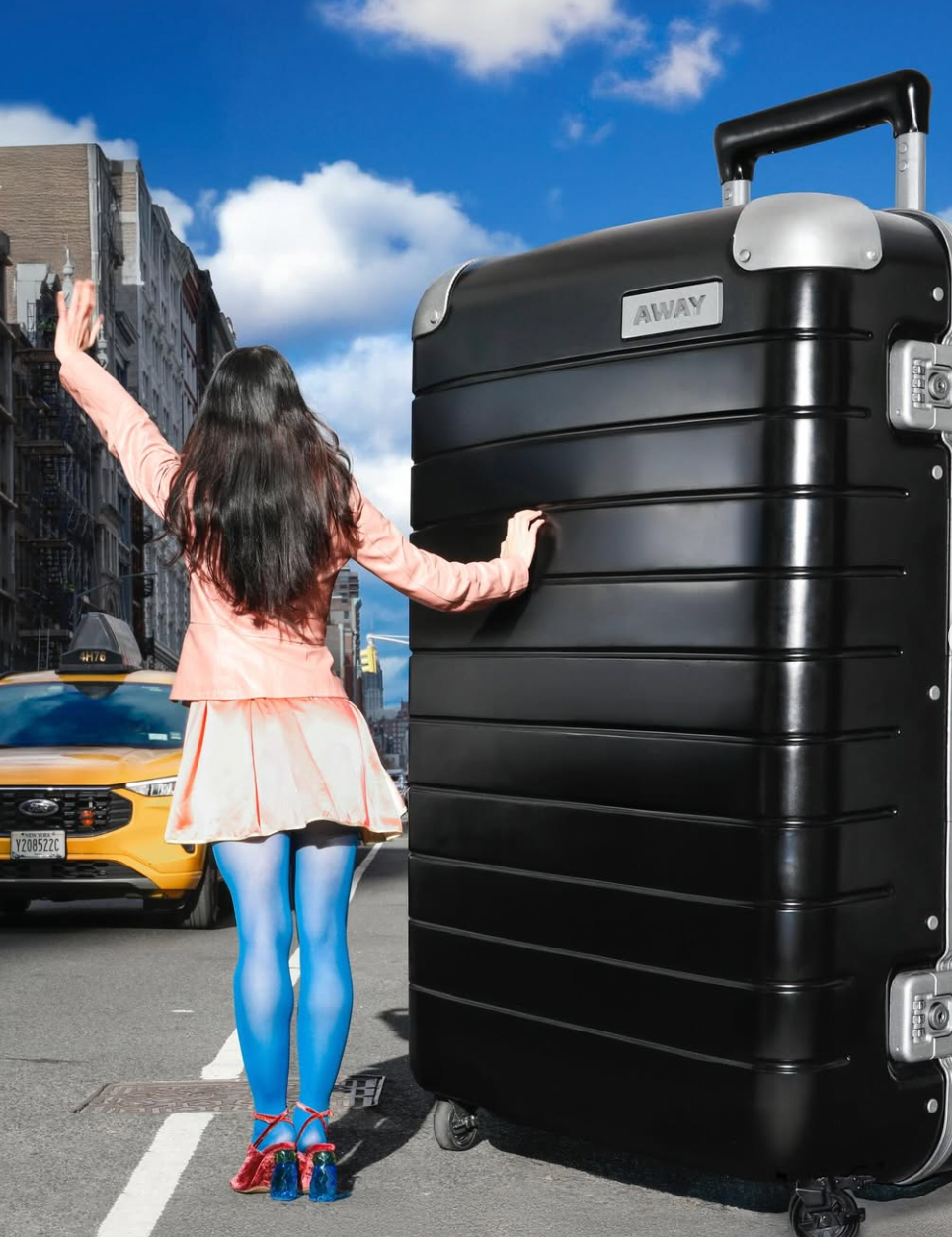 Away has an 8-foot replica of its iconic suitcase