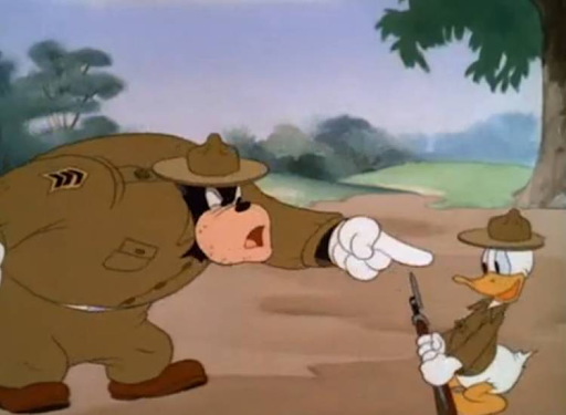 Donald Duck and Uncle Sam fought side by side in WWII