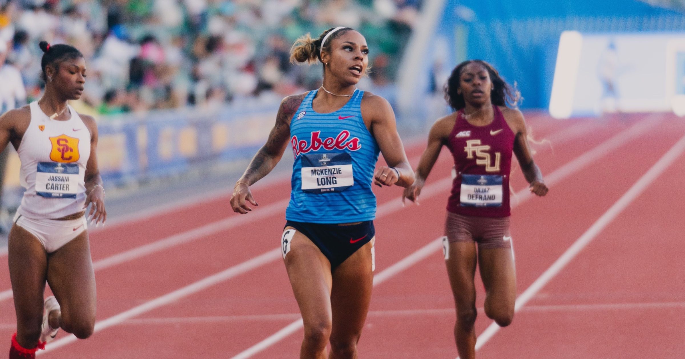 Ole Miss' McKenzie Long After Winning Three NCAA Titles, Running In ...