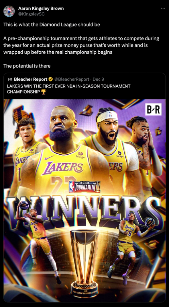 What The Diamond League Can Learn From The NBA In-Season Tournament ...