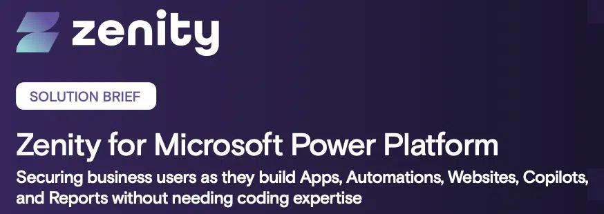 Zenity for Power Platform