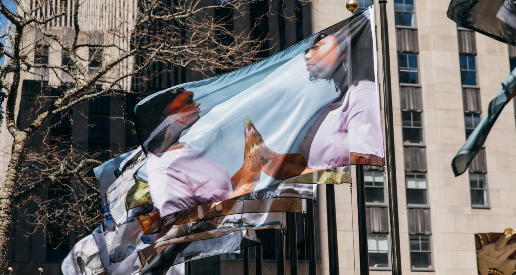 The Flag Project 2021 Opens at Rockefeller Center
