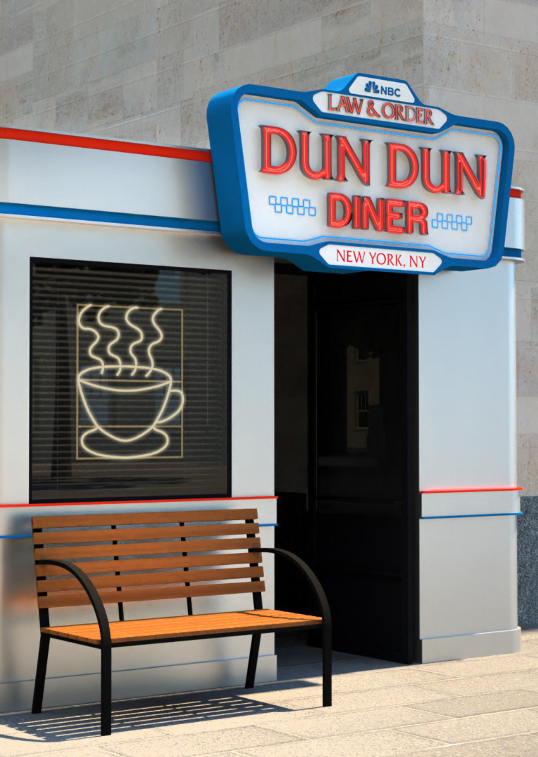 Experience Law & Order's Dun Dun Diner at Rockefeller Center