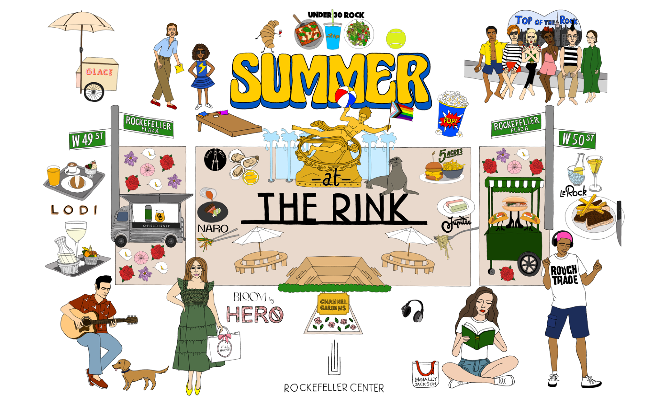 Illustrator Angelica Hicks on the Visual Identity of Summer at The Rink