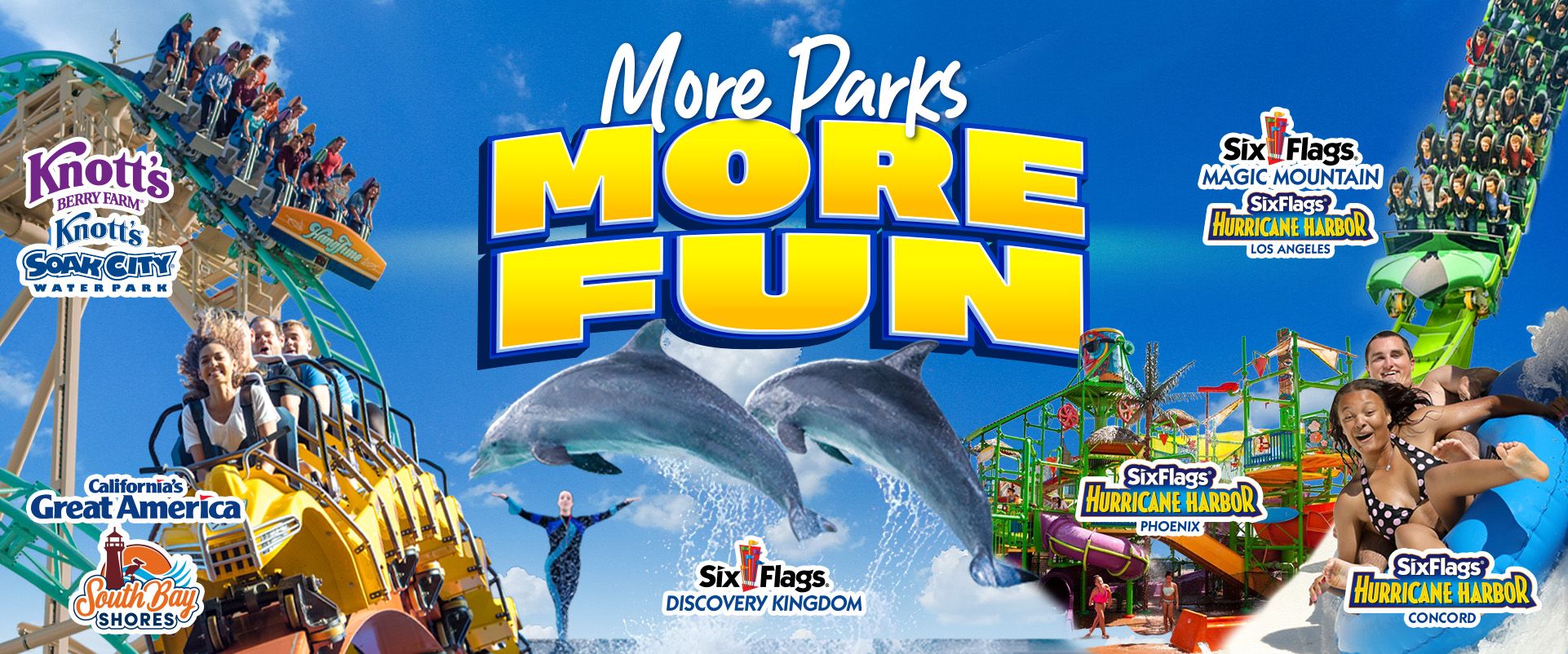 Six Flags West Coast Theme Parks & Gold Pass Access
