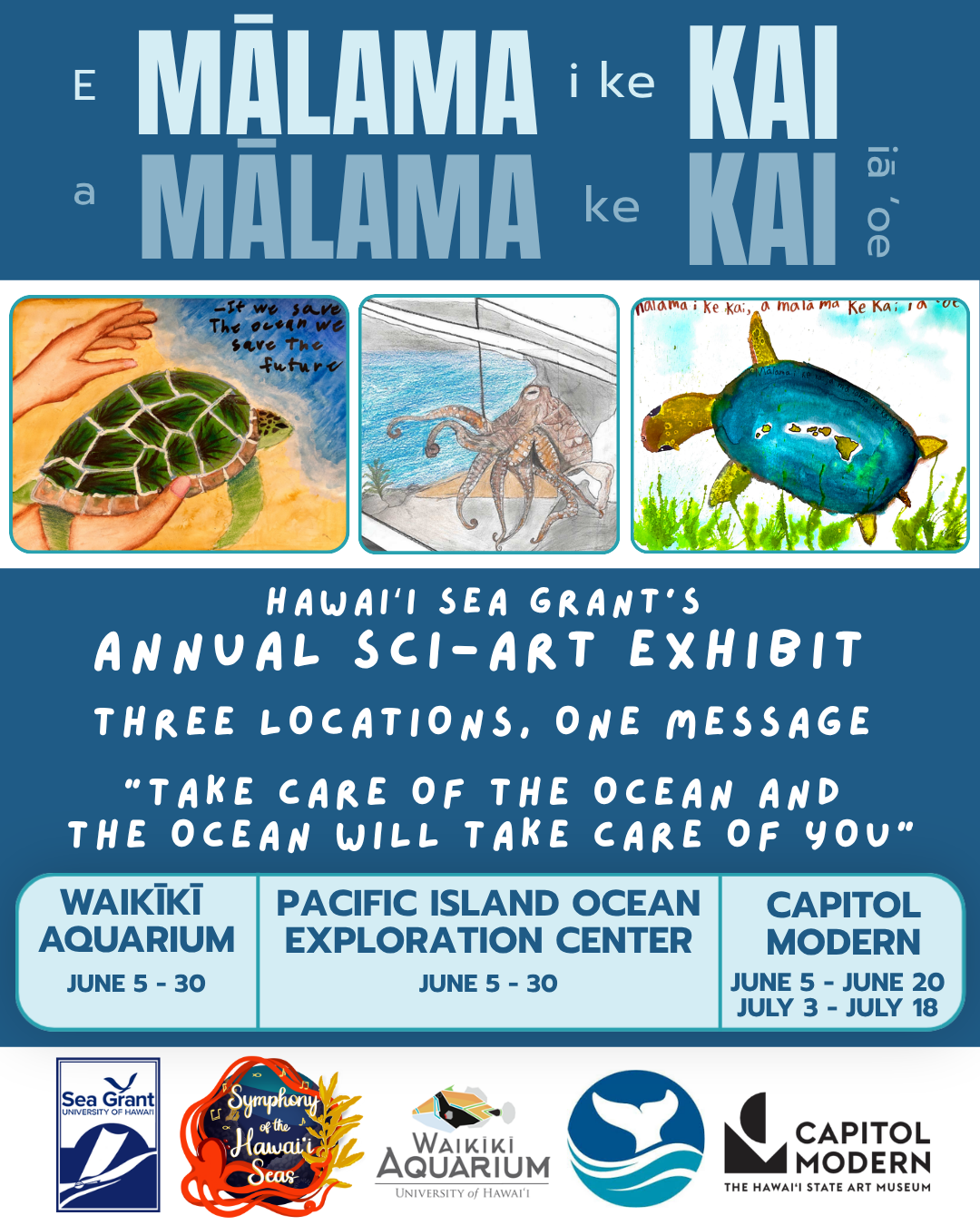 E mālama i ke kai: Hawaiʻi Sea Grant's Youth Ocean Art Exhibit ...