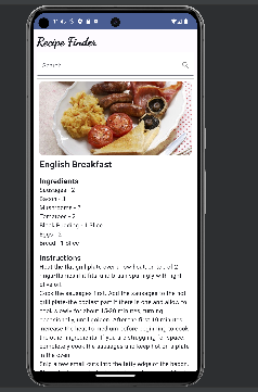 Creating a recipe finder using Jetpack,Kotlin