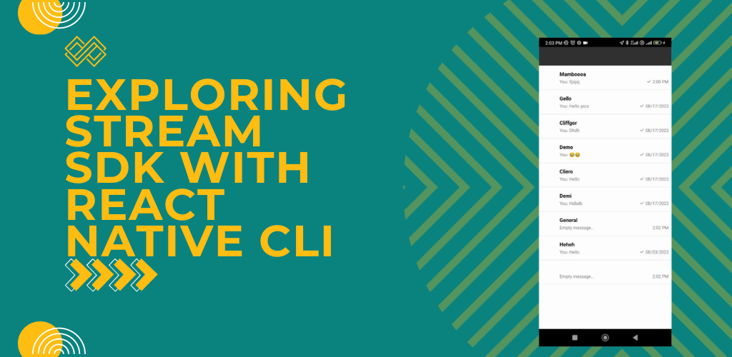 Exploring Stream SDK with React Native CLI Exploring Stream SDK with React Native CLI