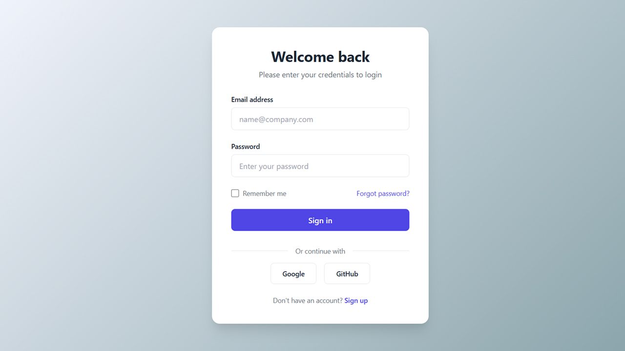 Modern Login Form With Html And Css Codingvox