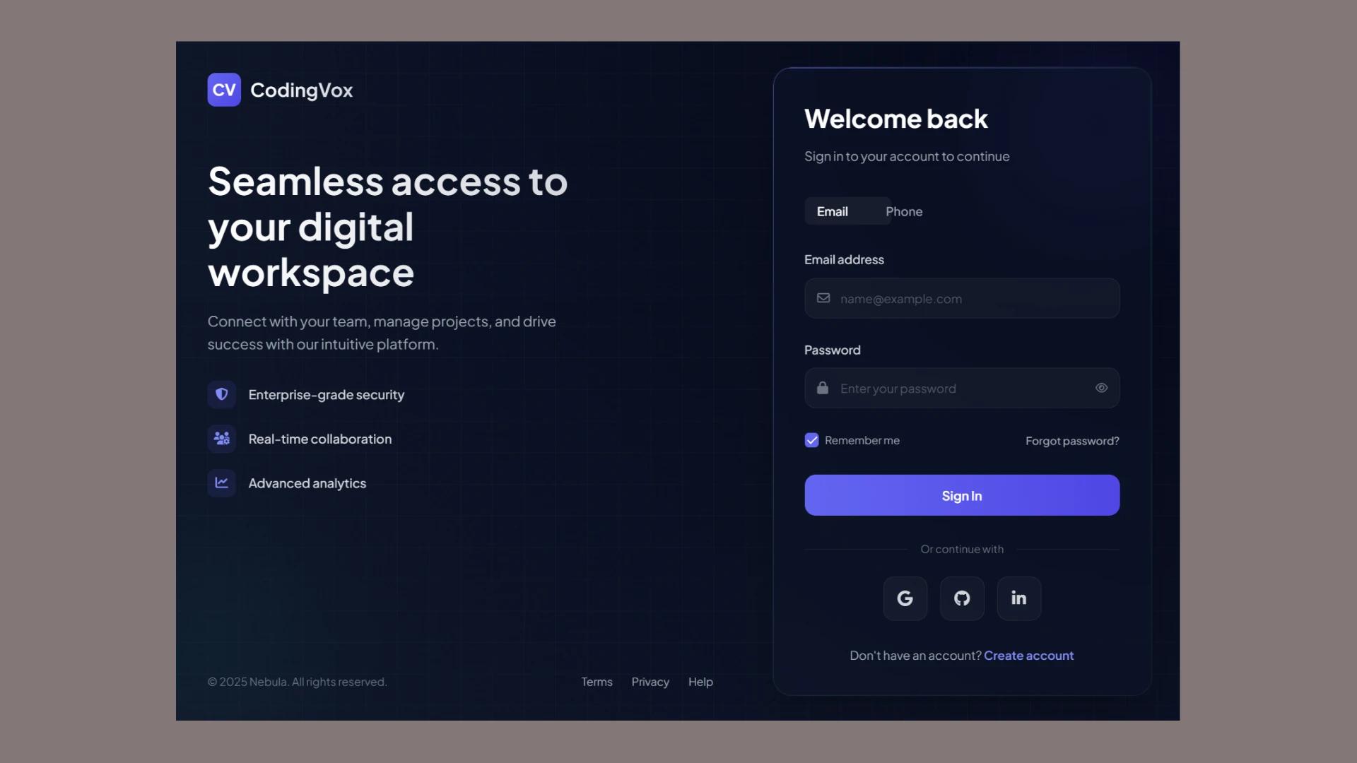 How To Create An Ultra Modern Login Page With Html Css And Javascript Codingvox