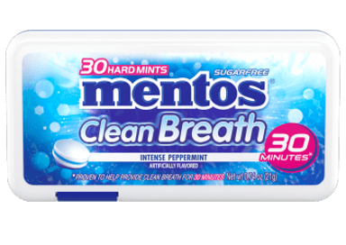 Mentos CleanBreath Mints Intense Peppermint - 150pc Bottle | Mentos US