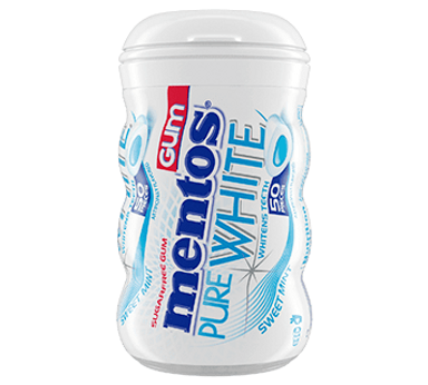 Mentos Pure Fresh Gum Cinnamon - 50pc Curvy Bottle | Mentos US