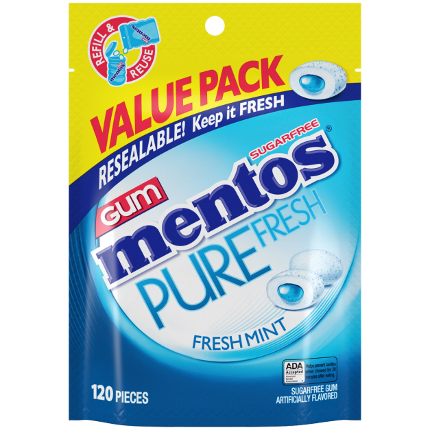 Mentos Pure Fresh Gum Fresh Mint - 120pc | Mentos US