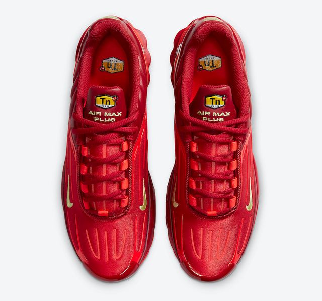 Nike Dress the Air Max Plus 3 in Luxurious Red - Sneaker Freaker