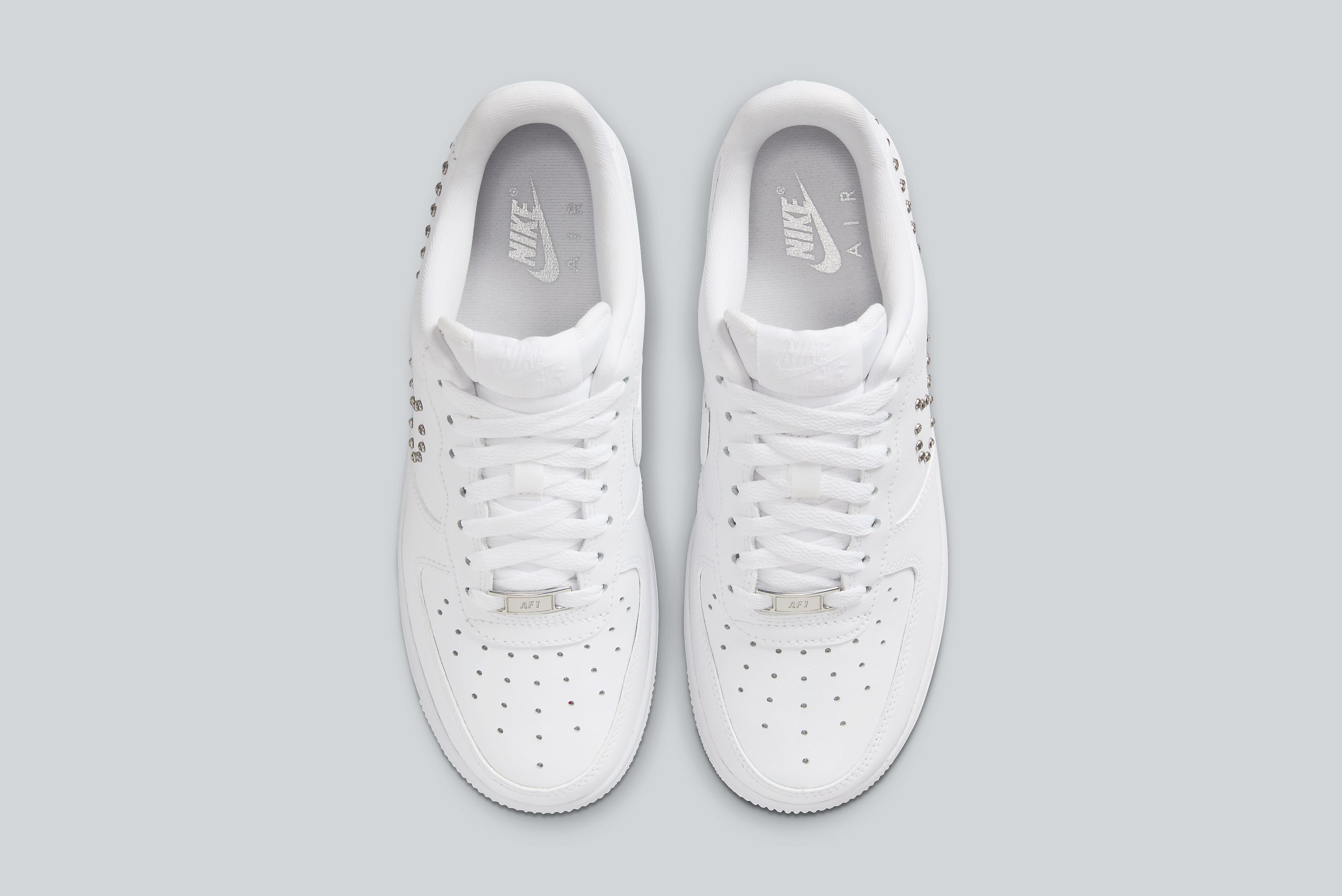 'Metallic Silver' Studs Grace the Air Force 1 - Sneaker Freaker