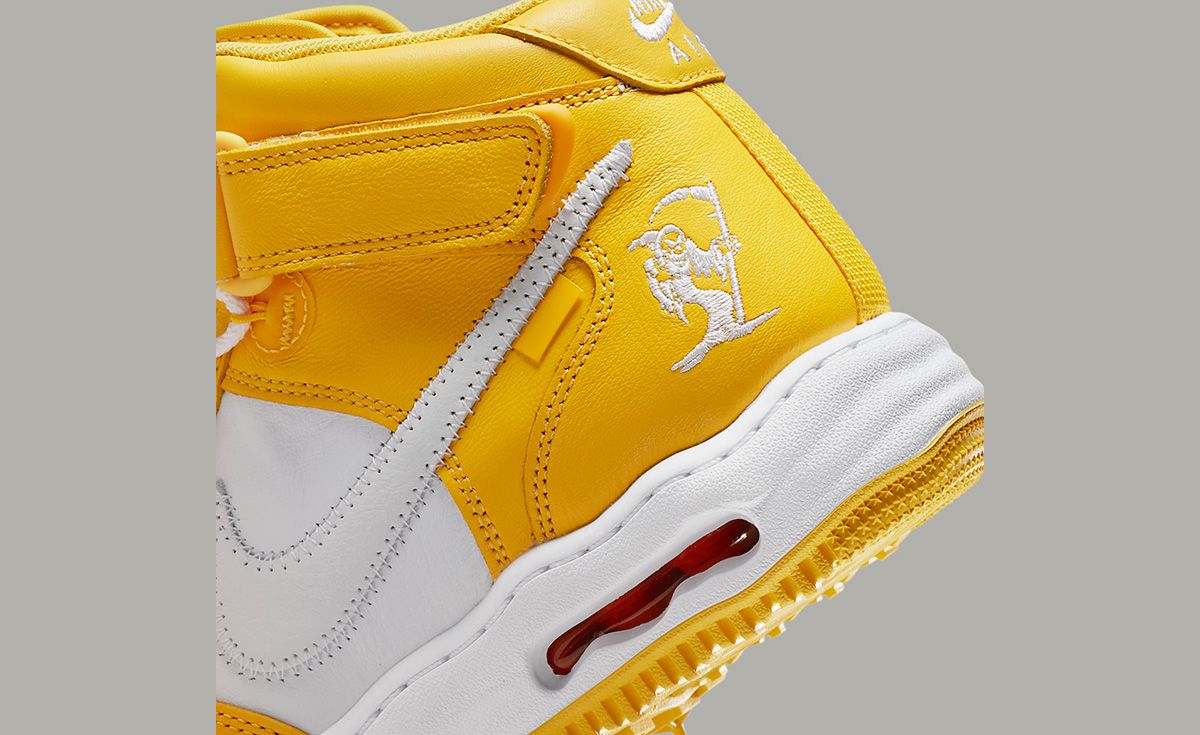 The Off-White x Nike Air Force 1 Mid 'Varsity Maize' Releases Soon ...
