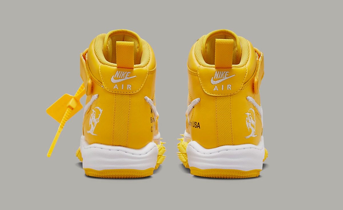The Off-White x Nike Air Force 1 Mid 'Varsity Maize' Releases Soon ...