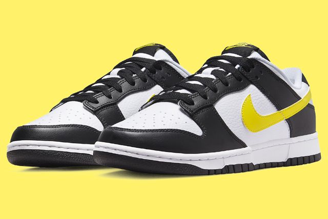 The Nike Dunk Low ‘Panda’ Gets Yellow Swooshes - Sneaker Freaker